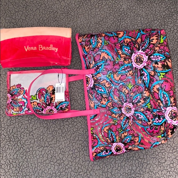 Vera Bradley | Bags | Nwt Vera Bradley Beach Bundle Sunburst Floral ...